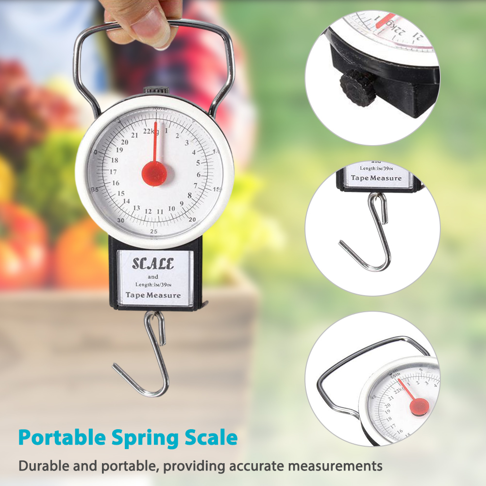 Portable Mini 22kg50lb Hanging Scale Balance Fish Hook Weighing Balance ...