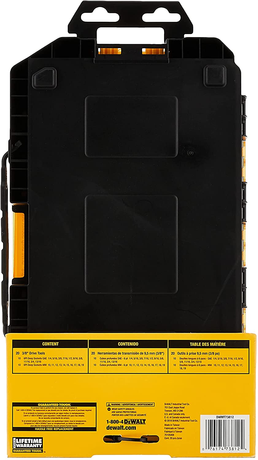 DEWALT : DWTDWMT73812* ชุดลูกบล็อก DEWALT Deep Socket Set, 20-Piece, 3/ ...