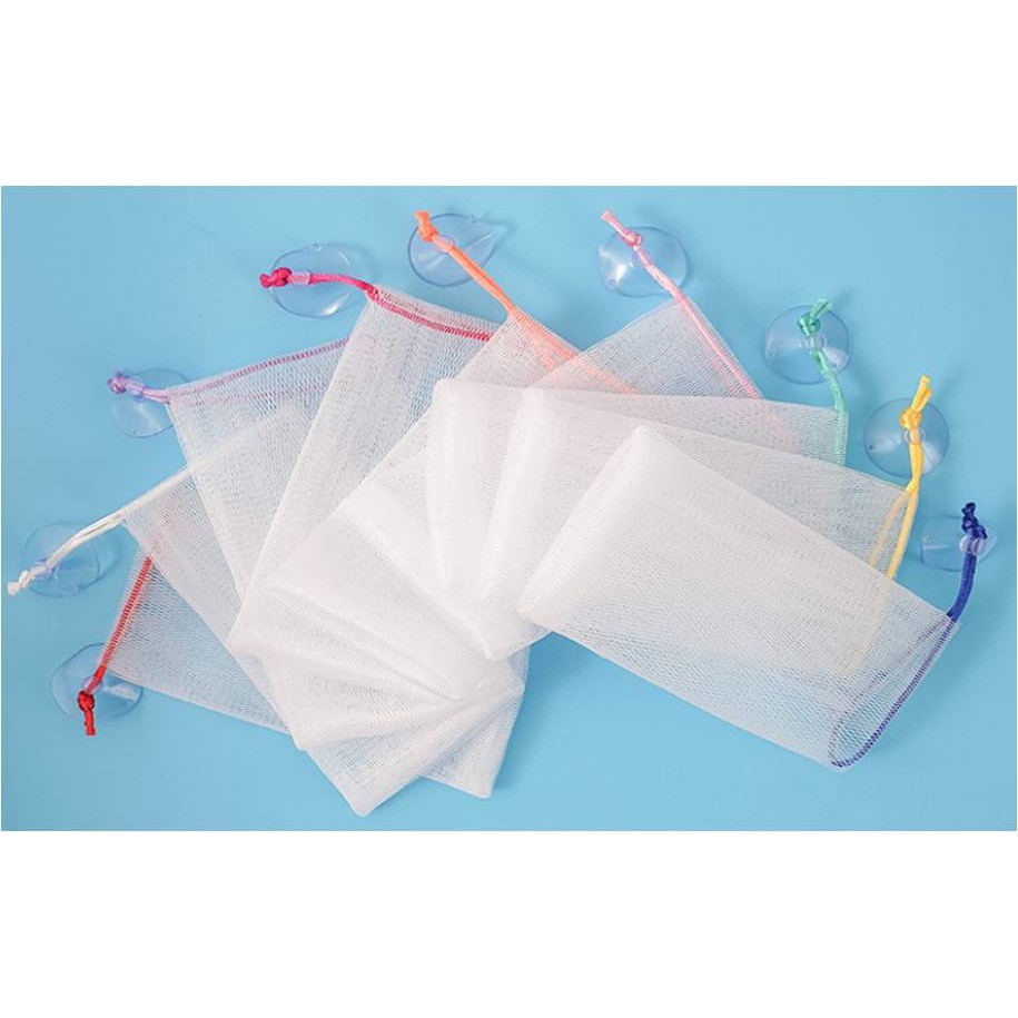 PAWAWA ไซส์ใหญ่ ถุงตีฟองสบู่ พร้อมตัวดูด ผ้าไนล่อน 2ชั้น คละสี สุ่มสี ...