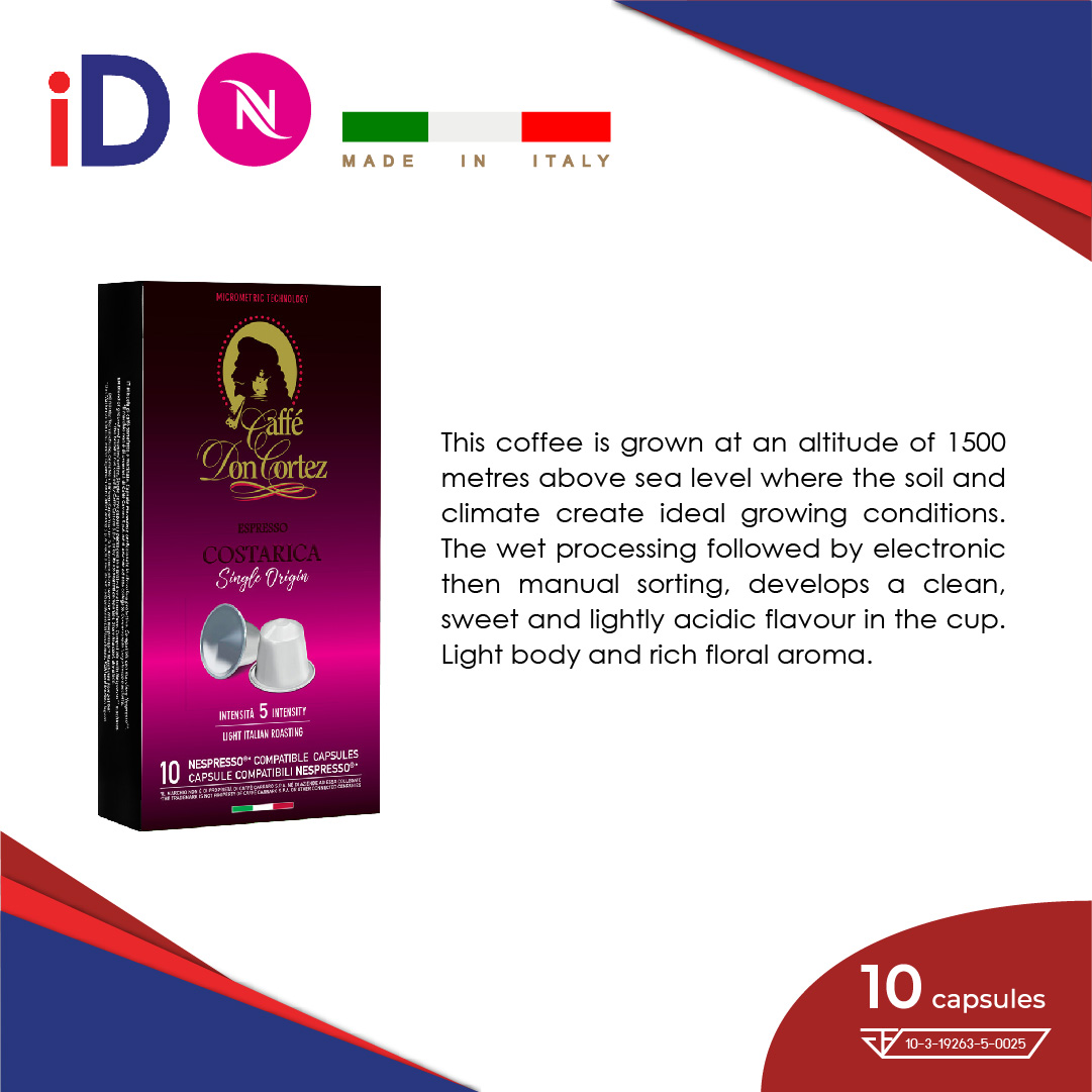 10x Don Cortez NESPRESSO Capsule Espresso Costa Rica Single Origin ...
