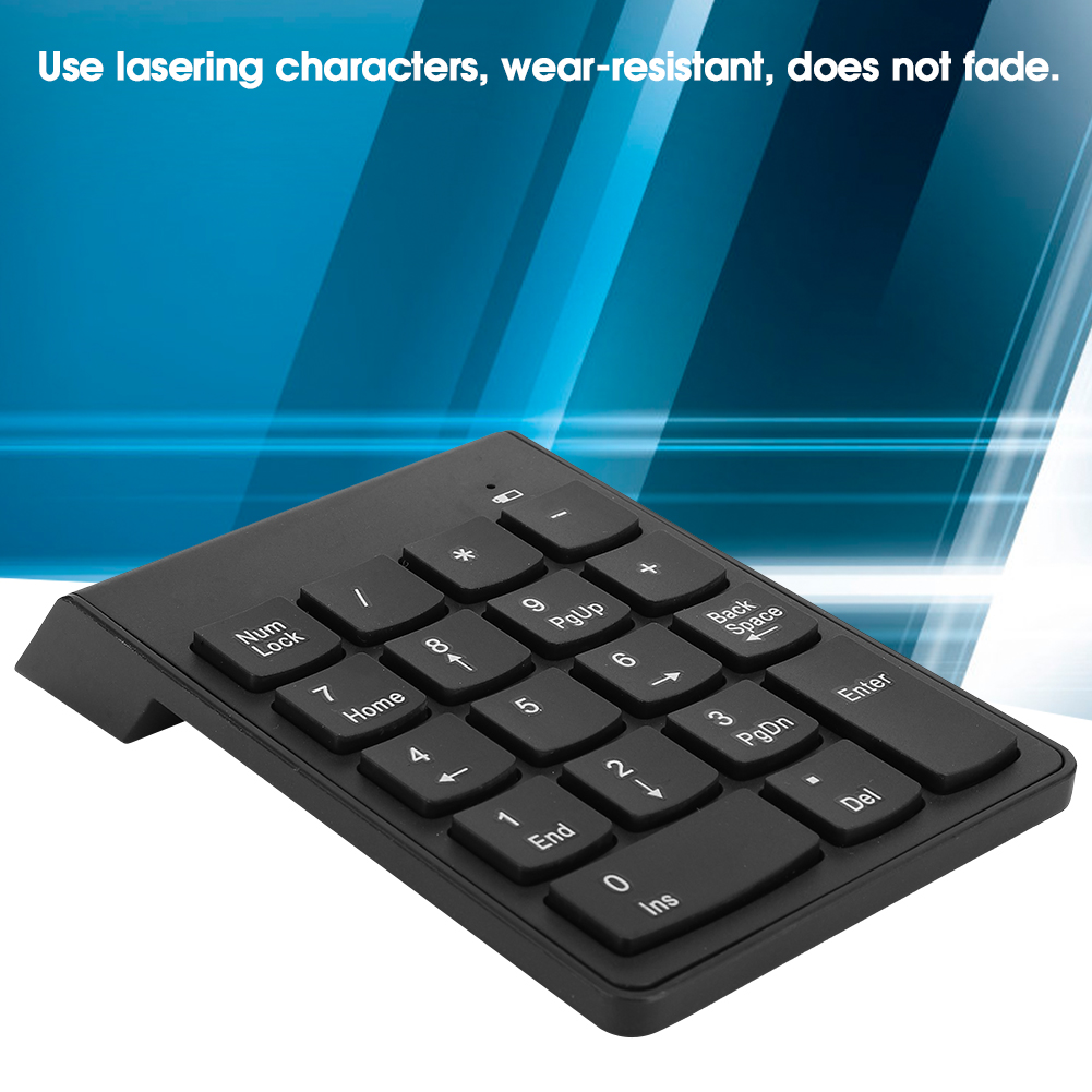 2.4G Wireless Mini Number Keyboard Portable Commercial 18-Buttons USB ...
