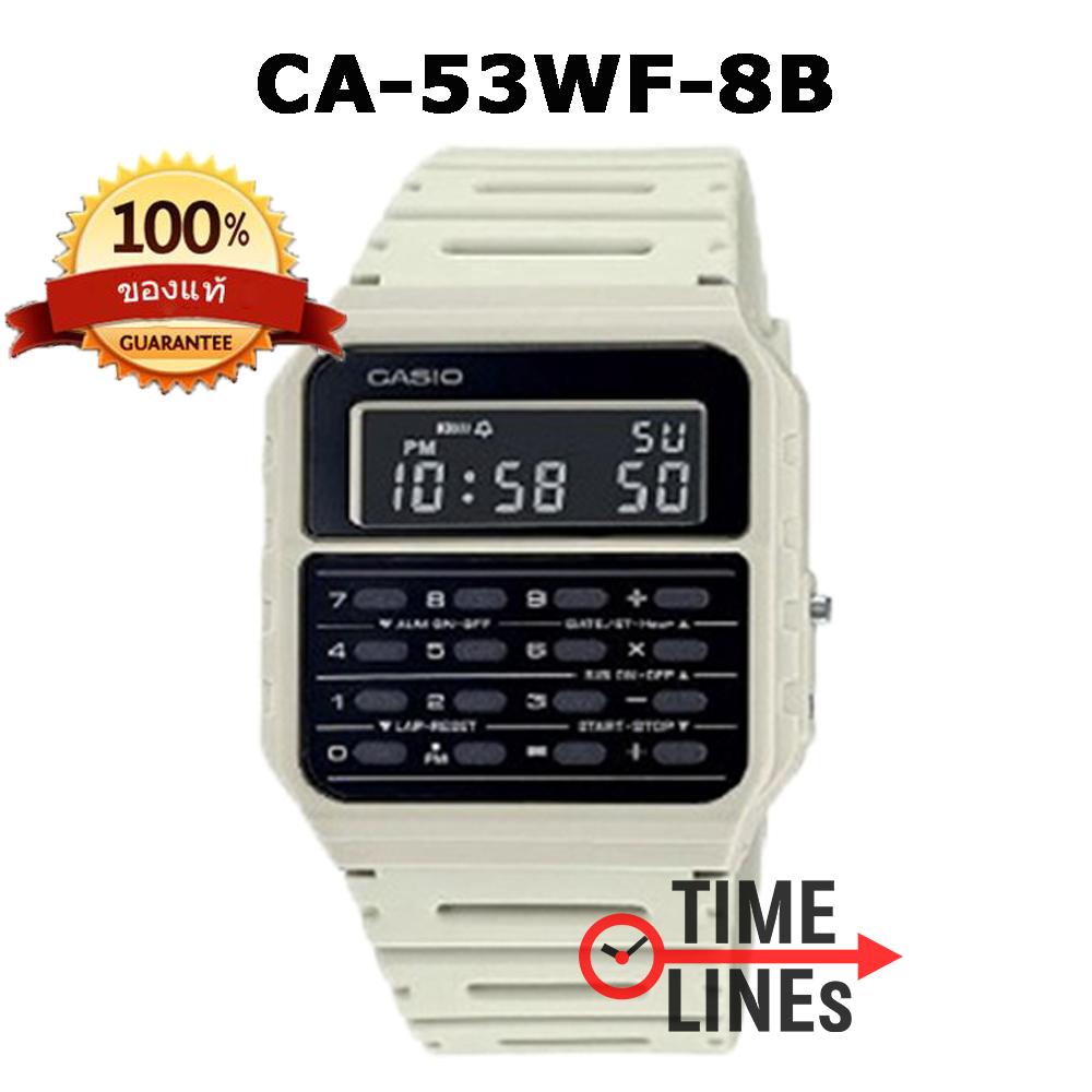 CASIO ของแท้ รุ่น CA-53W CA-53WF นาฬิกาชาย DATA BANK มีเครื่องคิดเลข ...