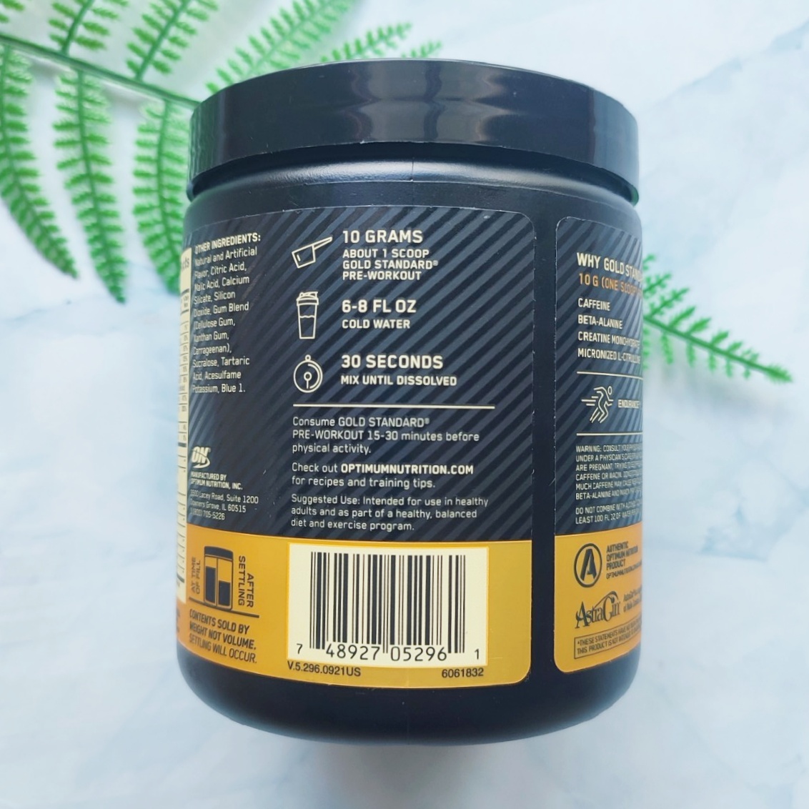 Optimum Nutrition - Gold Standard Pre-Workout 3g of Creatine ...