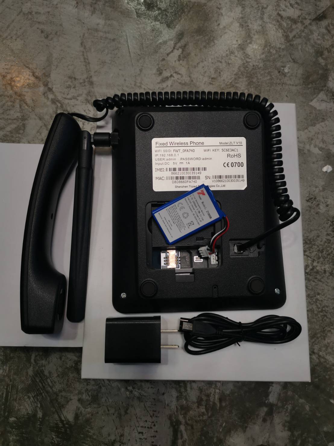 โทรศัพท์ตั้งโต๊ะ โทรศัพท์บ้าน ใส่ SIM ยี่ห้อTOZED TOZED ZLT V10 4G LTE ...