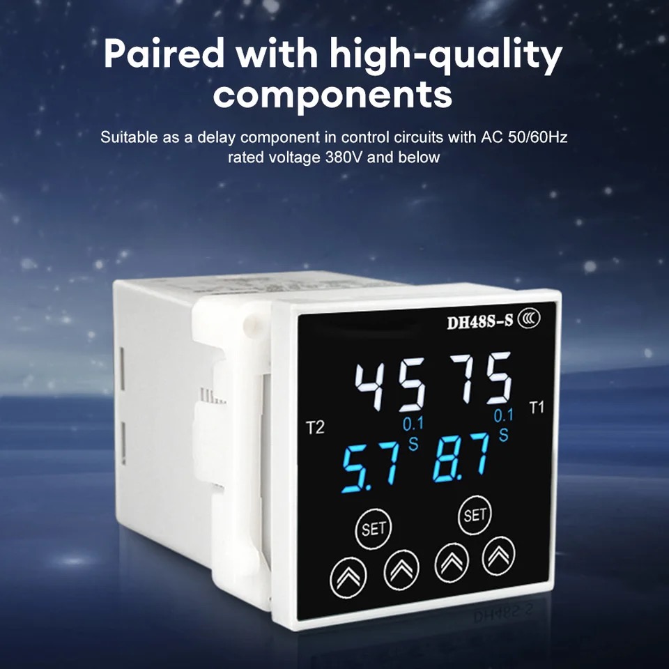 ทวิน ทามเมอร์ DH48S -S Digital Timer Delay Relay Device Programmable 5A ...