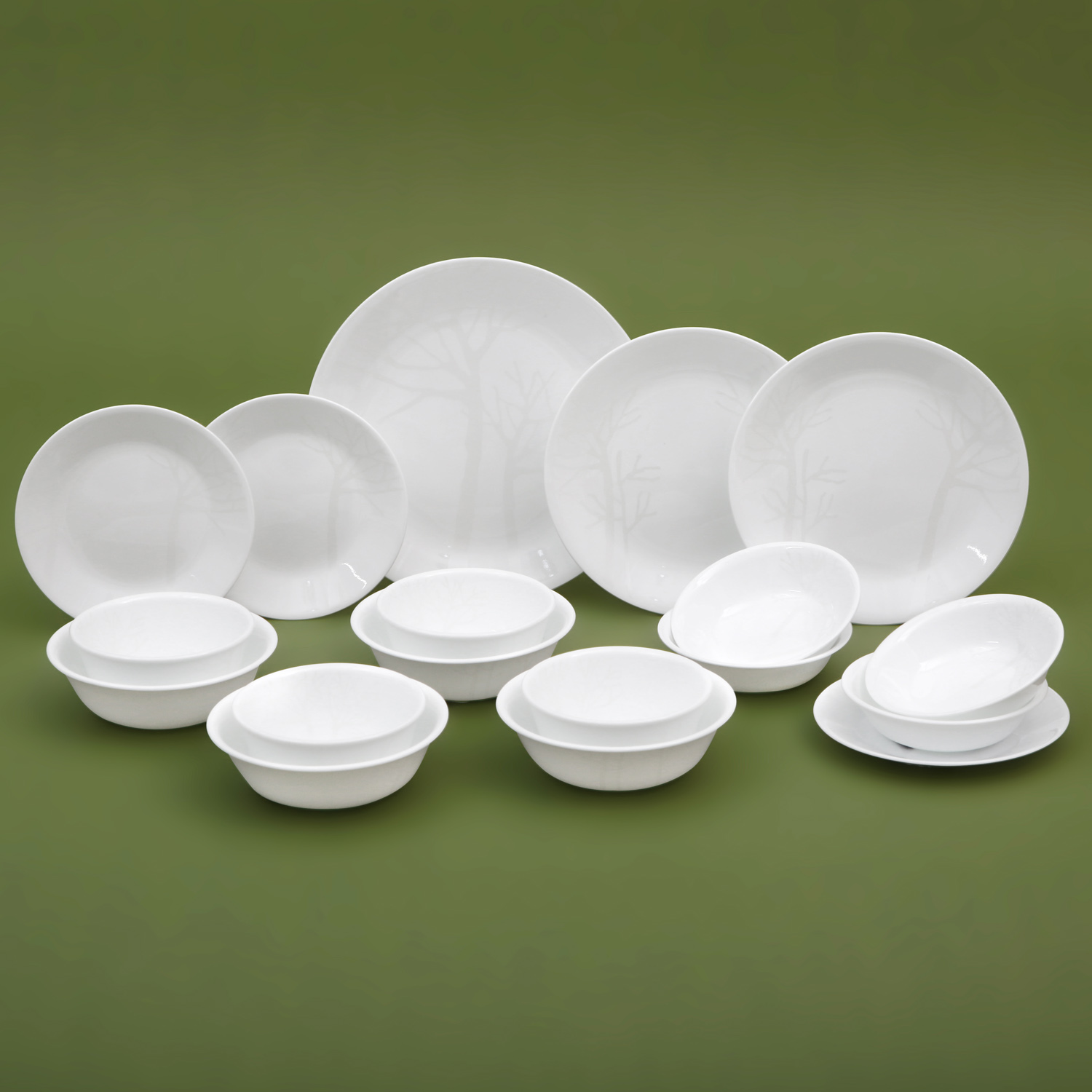 Corelle จานอาหาร 9 นิ้ว (23ซม) จำนวน 2 ใบ ลายWinter Frost / C-03-108-FT ...