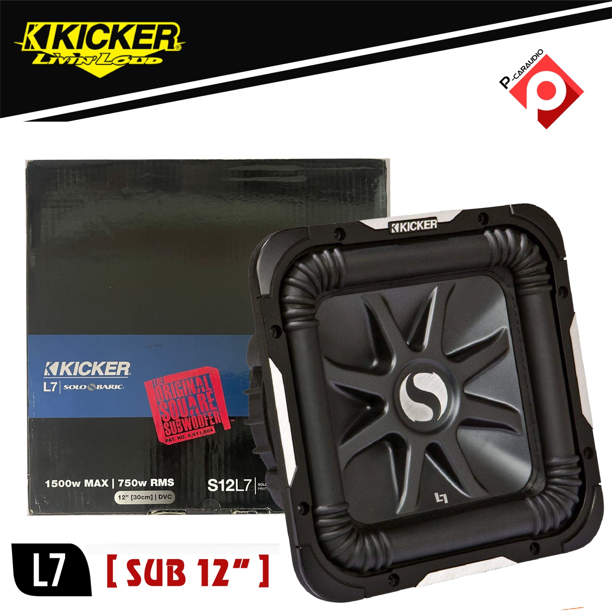 KICKER L7 12 ราคา 14950 บาท(ราคาต่อดอก)ซับ 12 นิ้วสี่เหลี่ยม ยี่ห้อ ...