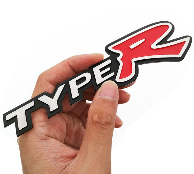 HONDA CIVIC TYPE R LOGO ALUMINUEM โลโก้แต่งฮอนด้า | Lazada.co.th