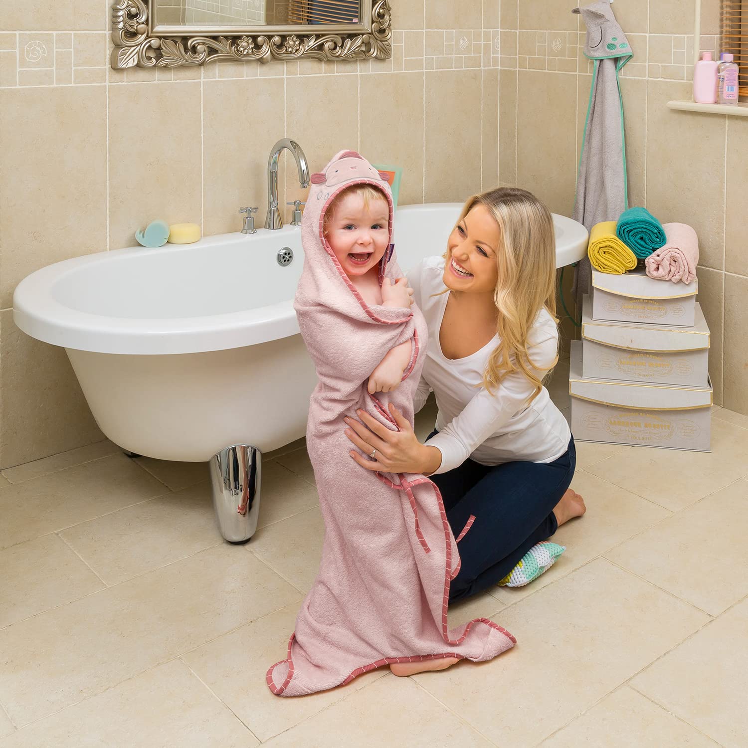 CLEVAMAMA ผ้าเช็ดตัวสำหรับเด็ก นุ่มพิเศษ Extra Large Baby Bath Towel ...