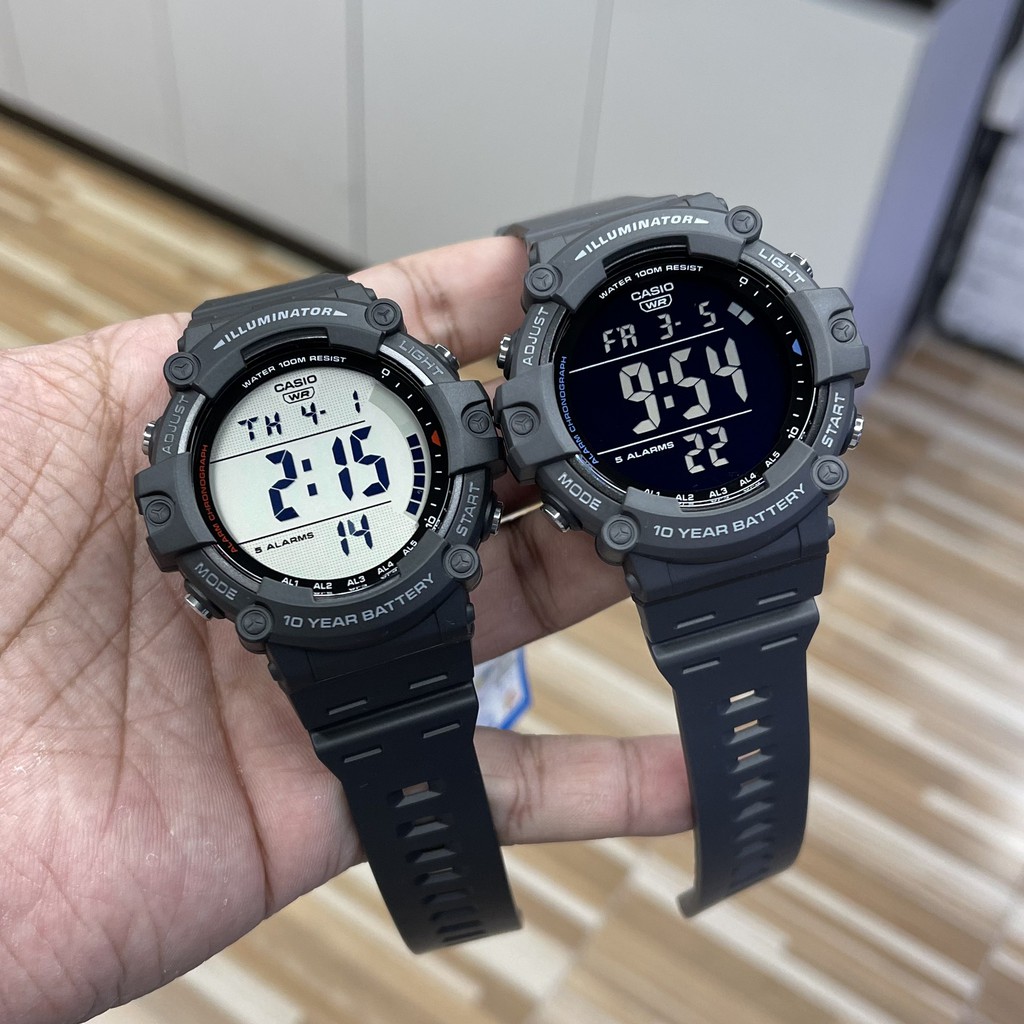 casio นาฬิกาผู้ชาย สายเรซิน แบตเตอรี่10ปี กันน้ำ100m AE1500 รุ่น AE ...