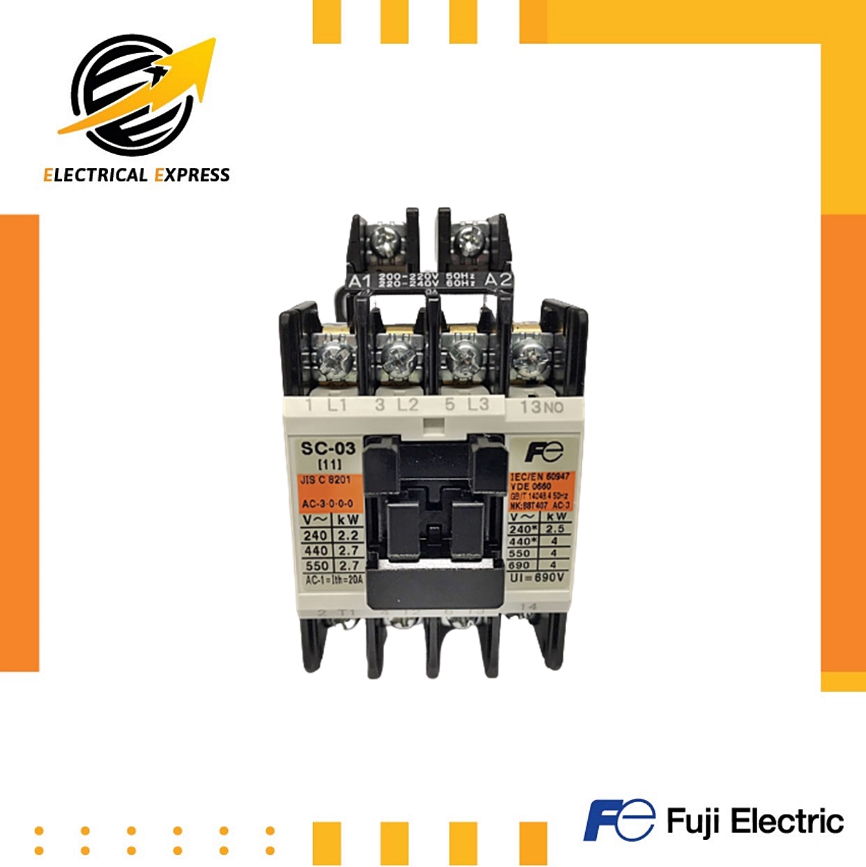 Fuji Electric แมกเนติก คอนแทคเตอร์ รุ่น SC-03 (FUJI Magnetic Contactor ...