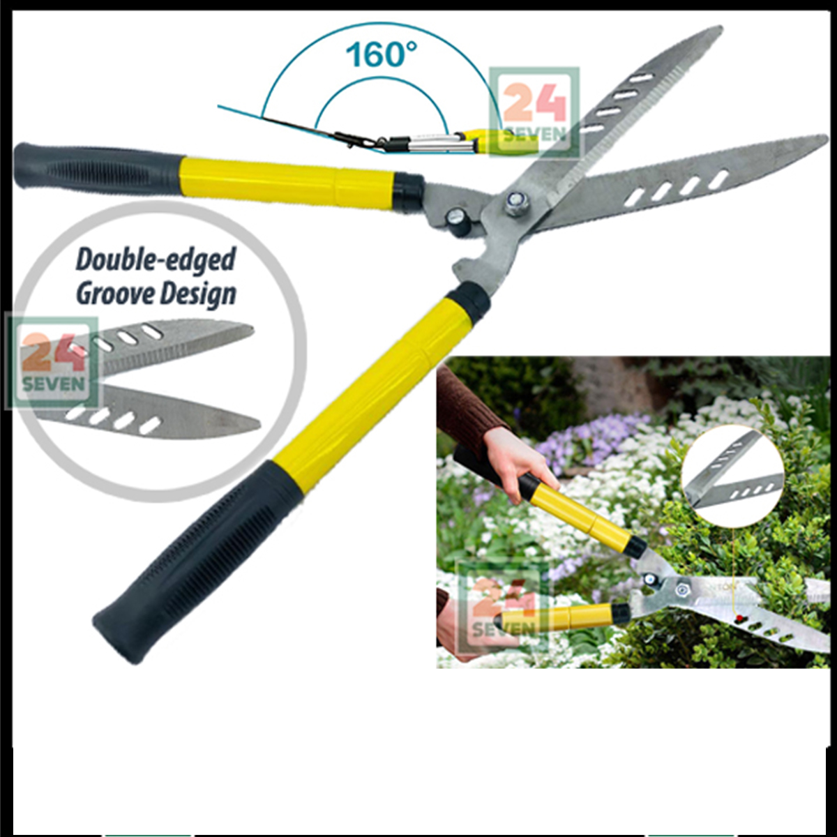 เครื่องแต่งกิ่งไร้สาย Portable Brushless Hedge Trimmer ใช้ร่วมกับแบต ...