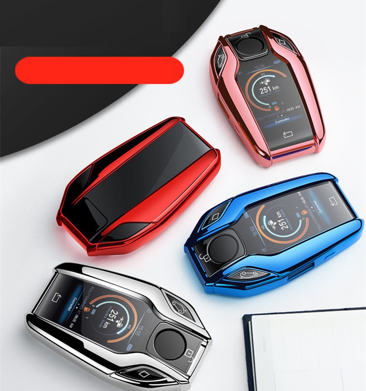 TPU Car Fully Key Case LED Display Key Cover Case for BMW 5 7 series ...