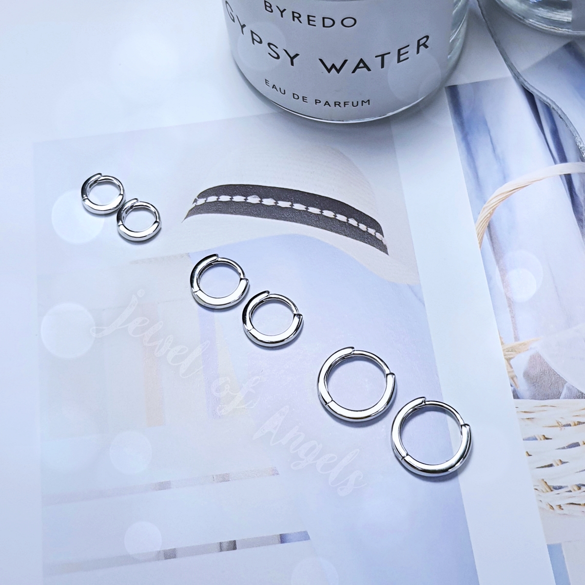 พร้อมส่ง ต่างหูก้านเงินS925 ต่างหูห่วงเบสิคหนา ขอบเหลี่ยม รุ่นห่วงเล็ก 8mm 10mm 12mm สีเงิน ...