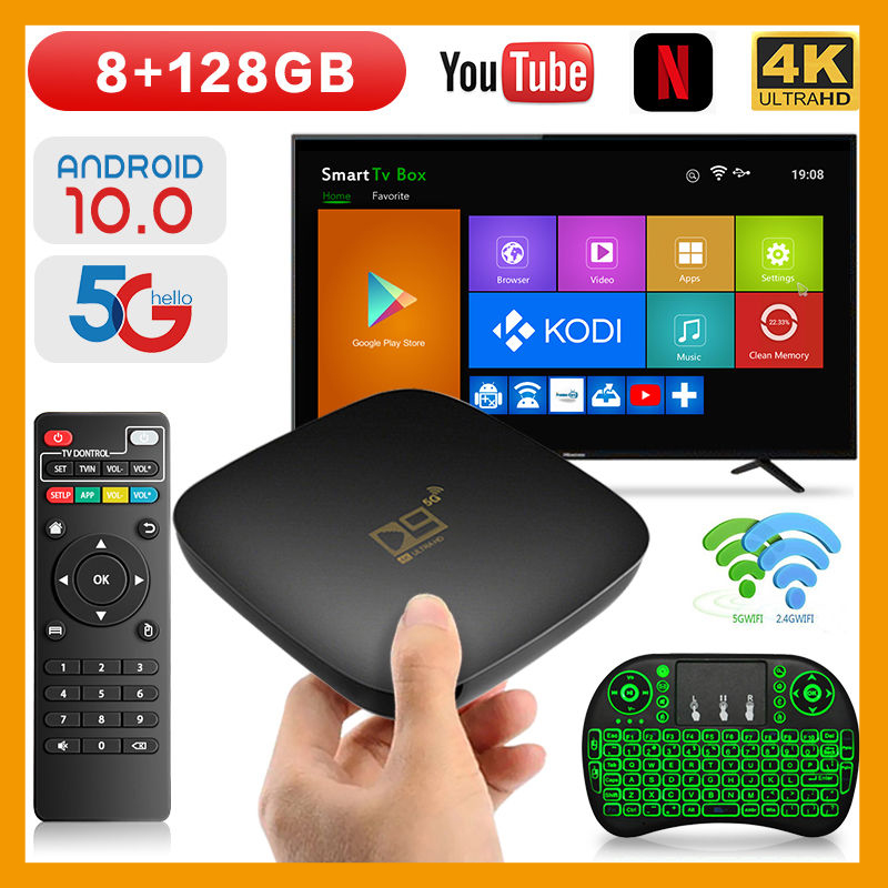 Android 10 HD สมาร์ทกล่อง3D 2.4G 5G WiFi 4K Quad Core กล่องสมาร์ททีวีสมาร์ททีวีแอนดรอยด์กล่อง ...