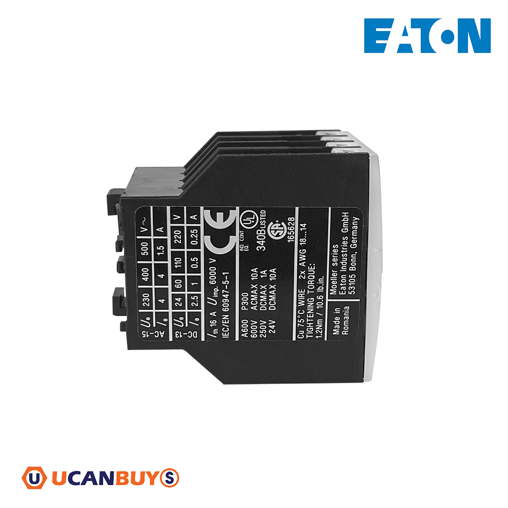 EATON DILM32-XHI11 อุปกรณ์เสริมคอนแทค (ติดด้านหน้า) 2P Ith 16A 1 N01 NC Front Fixing Screw ...