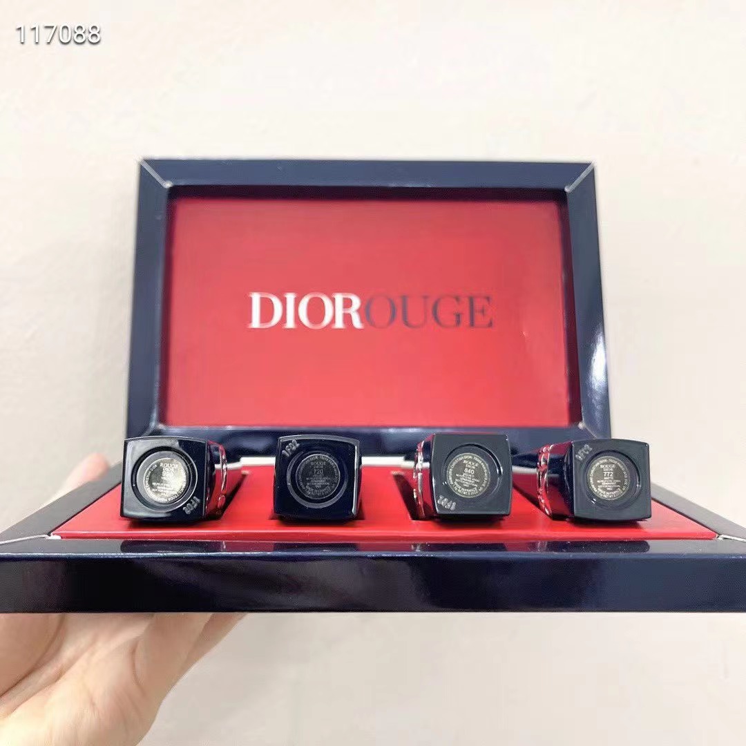 100%แท้???? DIOR mini Lipstick Intense Blue Gold 999 840 720 772 1.5g*4 ...
