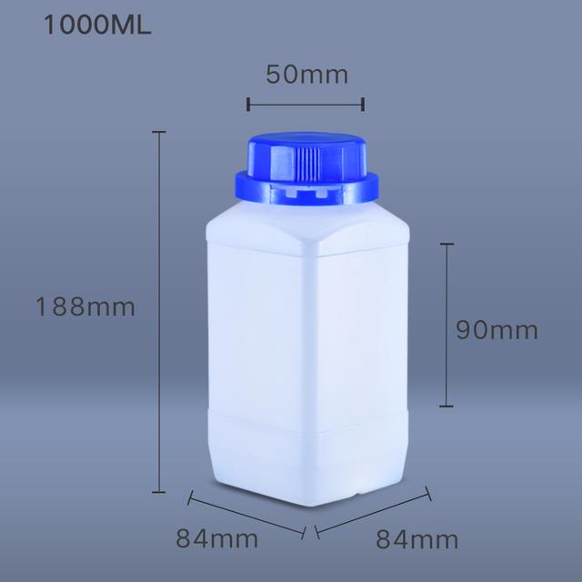 250ml/500ml/1000ml Empty Hdpe Bottle With Inner Lid Food Grade Square ...