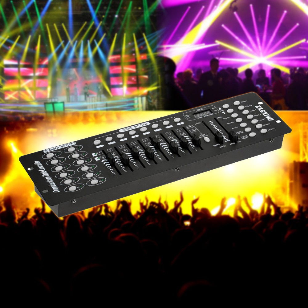 บอร์ดคุมไฟ บอร์ดคอนโทรลไฟ เวที แสงสี DMX192 DMX512 Scanner control console DMX-512CH For Stage ...