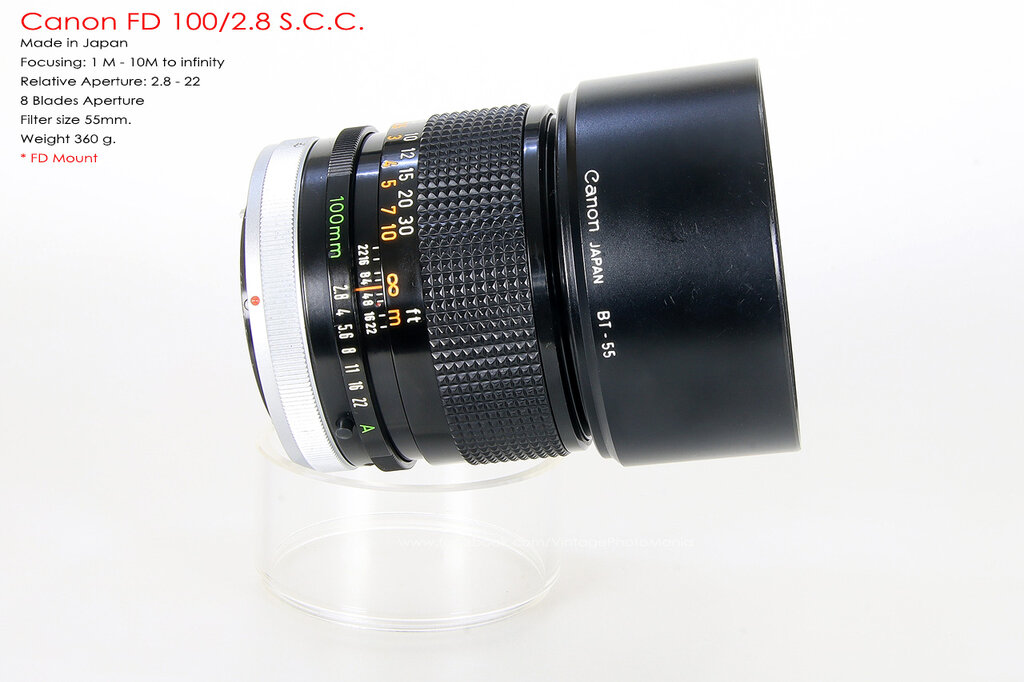 Canon FD 1002.8 S.S.C Canon FD Mount - VintagePhotoMania - ThaiPick