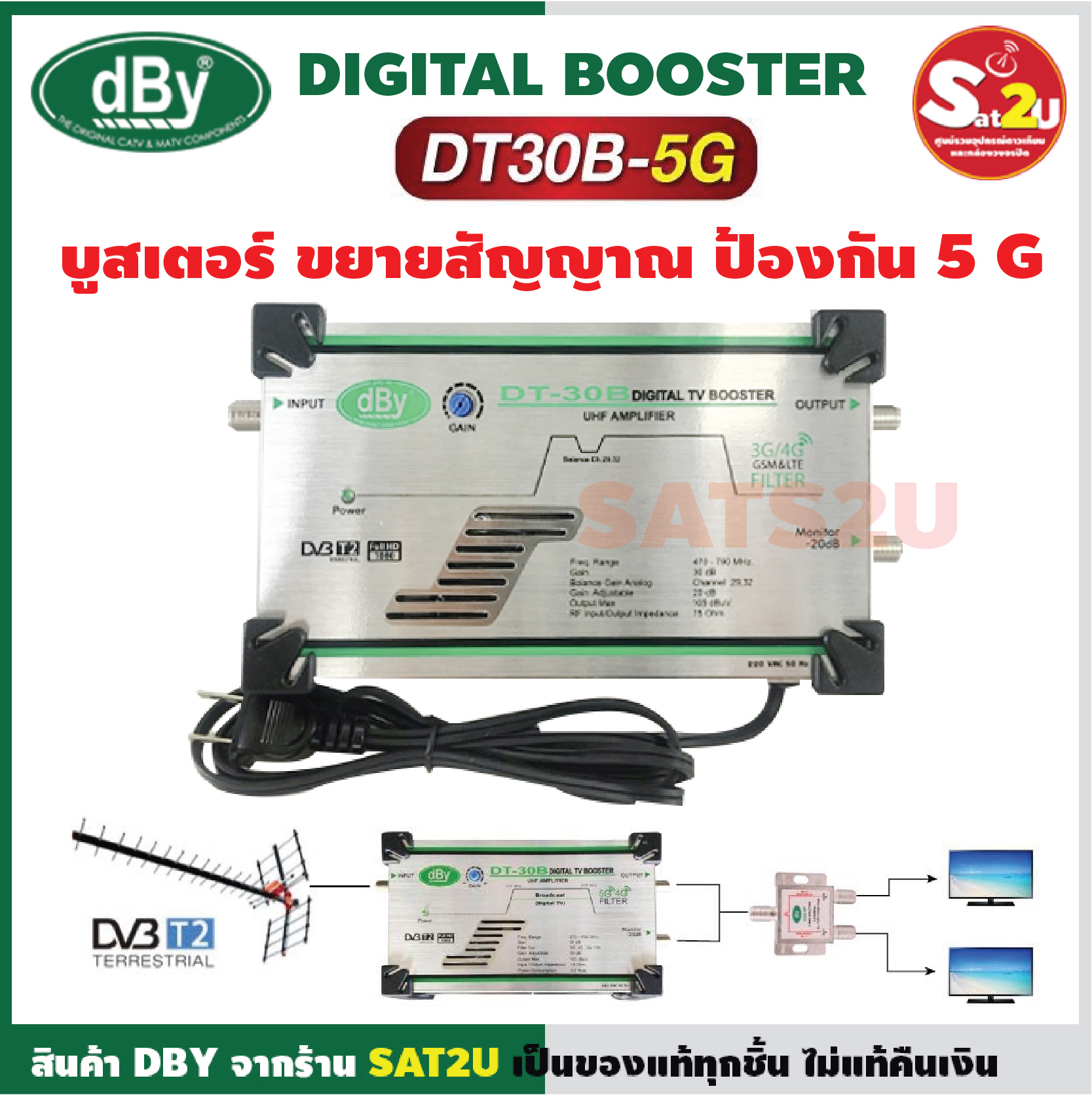 WIND BAND BOOSTER รุ่น dBy DA124 อุปกรณ์ขยายสัญญาณภายในอาคาร - MK.Smile ...