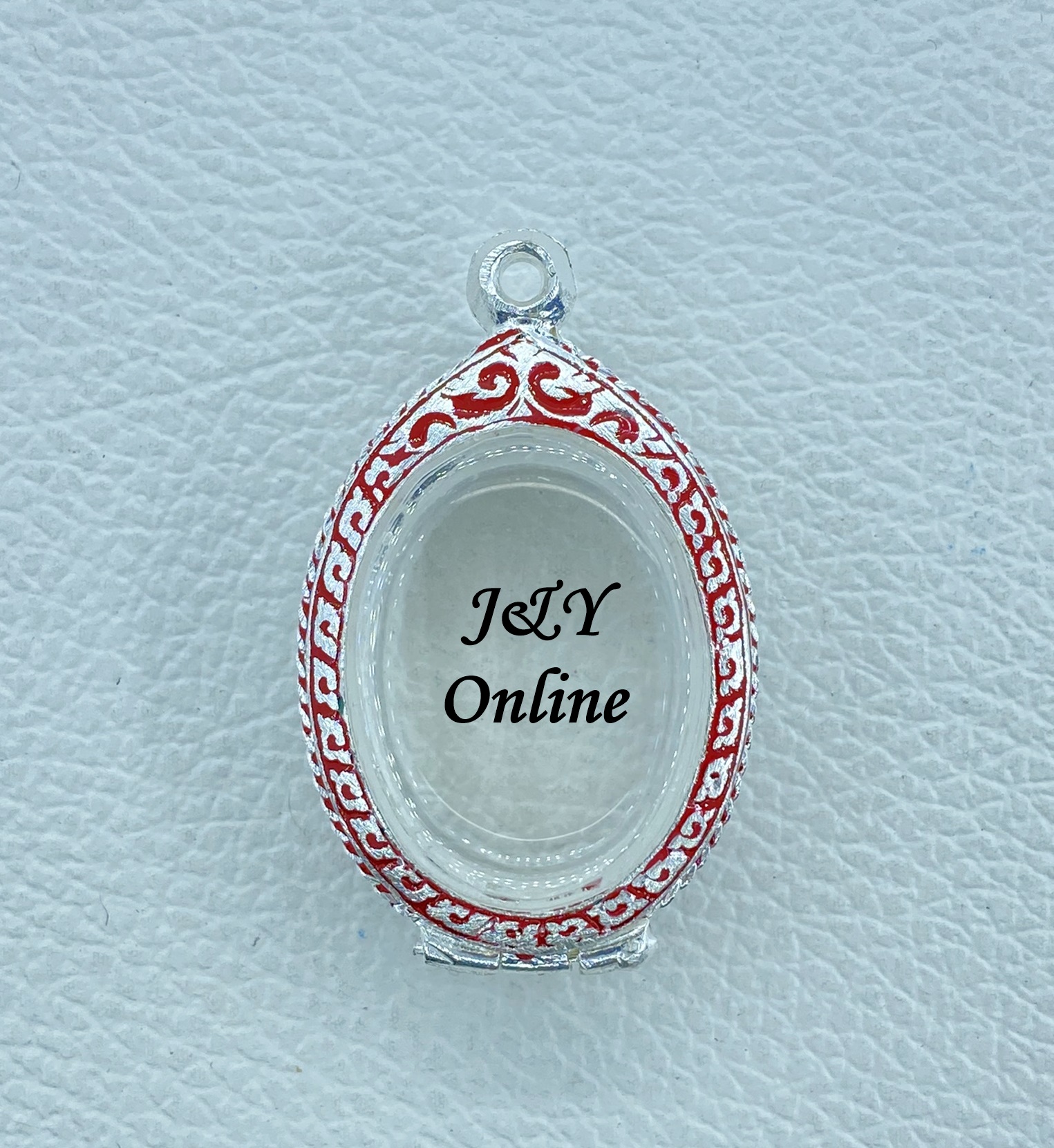 กรอบพระ ตลับพระลงยาสุโขทัย เหรียญไข่ ขนาดวงใน 2.63x3.71 ซม.หรือพระที่มี ...