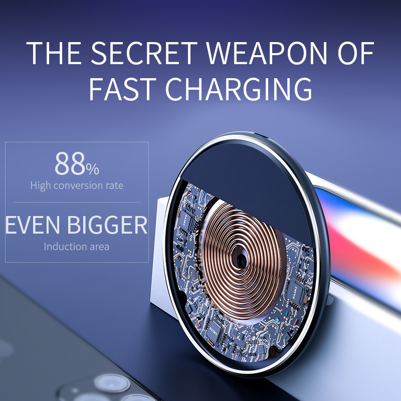 Basikeได้รับ2-3วัน15วัตต์ที่ชาร์จไร้สาย wireless charger ชาร์จแบตไร้สาย ที่ชาจไร้สาย iphone Qi ...