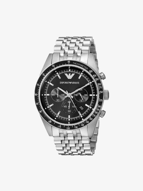 รีวิว Emporio Armani นาฬิกาข้อมือผู้ชาย Sportivo Chronograph Black Dial ...