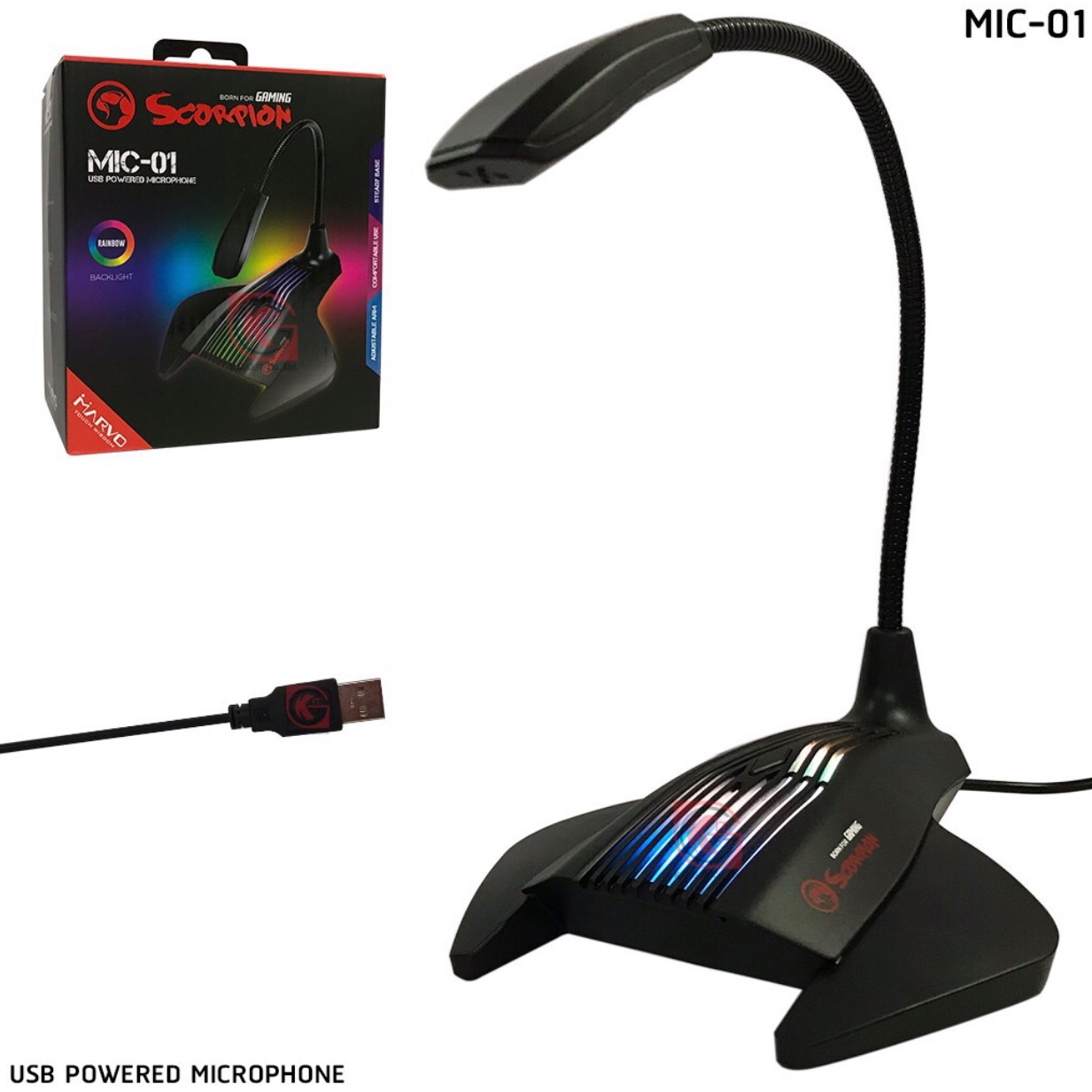 ไมโครโฟนตั้งโต๊ะUSB MARVO รุ่น MIC-01 - Itaussi - ThaiPick