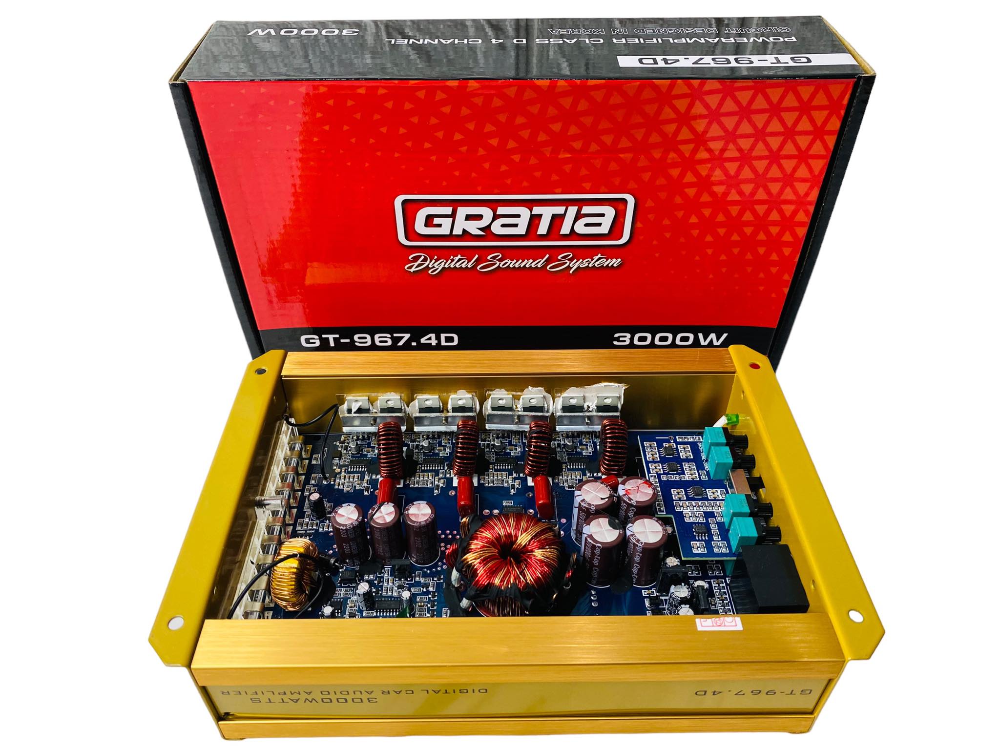 GRATIA รุ่น GT-967.4D Class D 4CH ระบบมอตเฟต กำลังสูง เสียงดี ทนทาน ขับกลาง 8ดอก แหลม 8ดอก - ดี ...