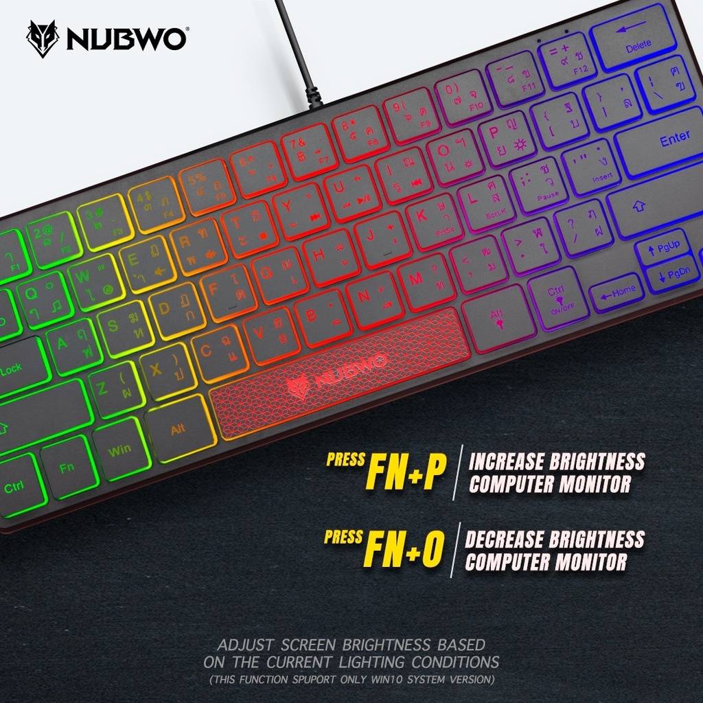 คีย์บอร์ด NUBWO NK-40 ORCA 60% ปุ่มยาง เหมาะสำหรับสายพกพามากกกก - WW ...