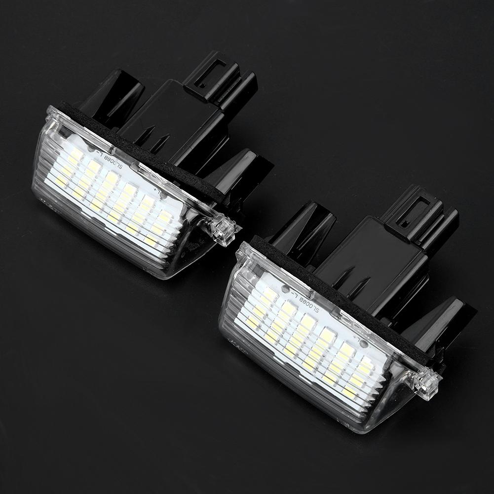 【ราคาต่ำสุด】2 LED License Lamp pcs 18 ลูกปัดนำป้ายทะเบียนรถ LED แผ่น ...