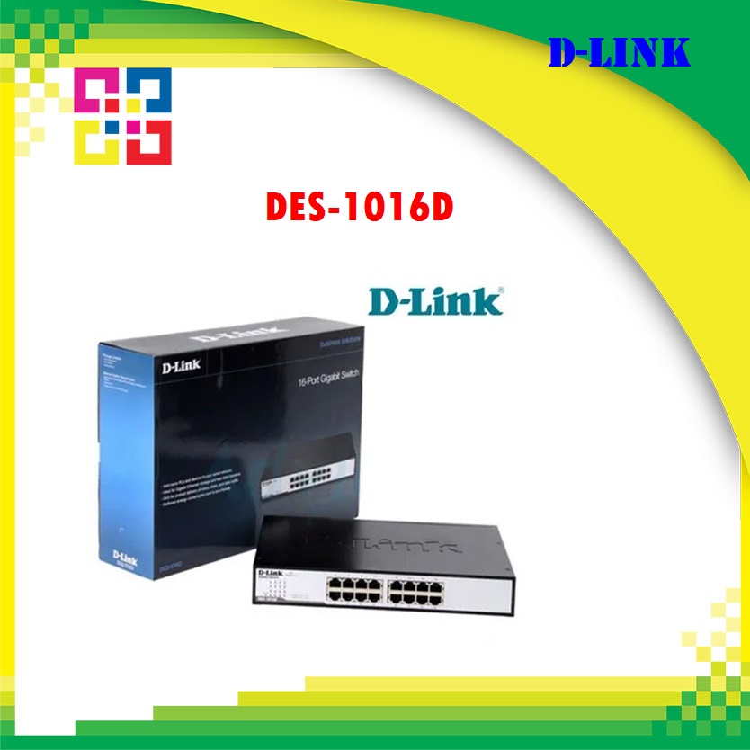 D-Link (DES-1016D) 16-port 10100Mbps Unmanaged Switch (Metal Rackmount ...