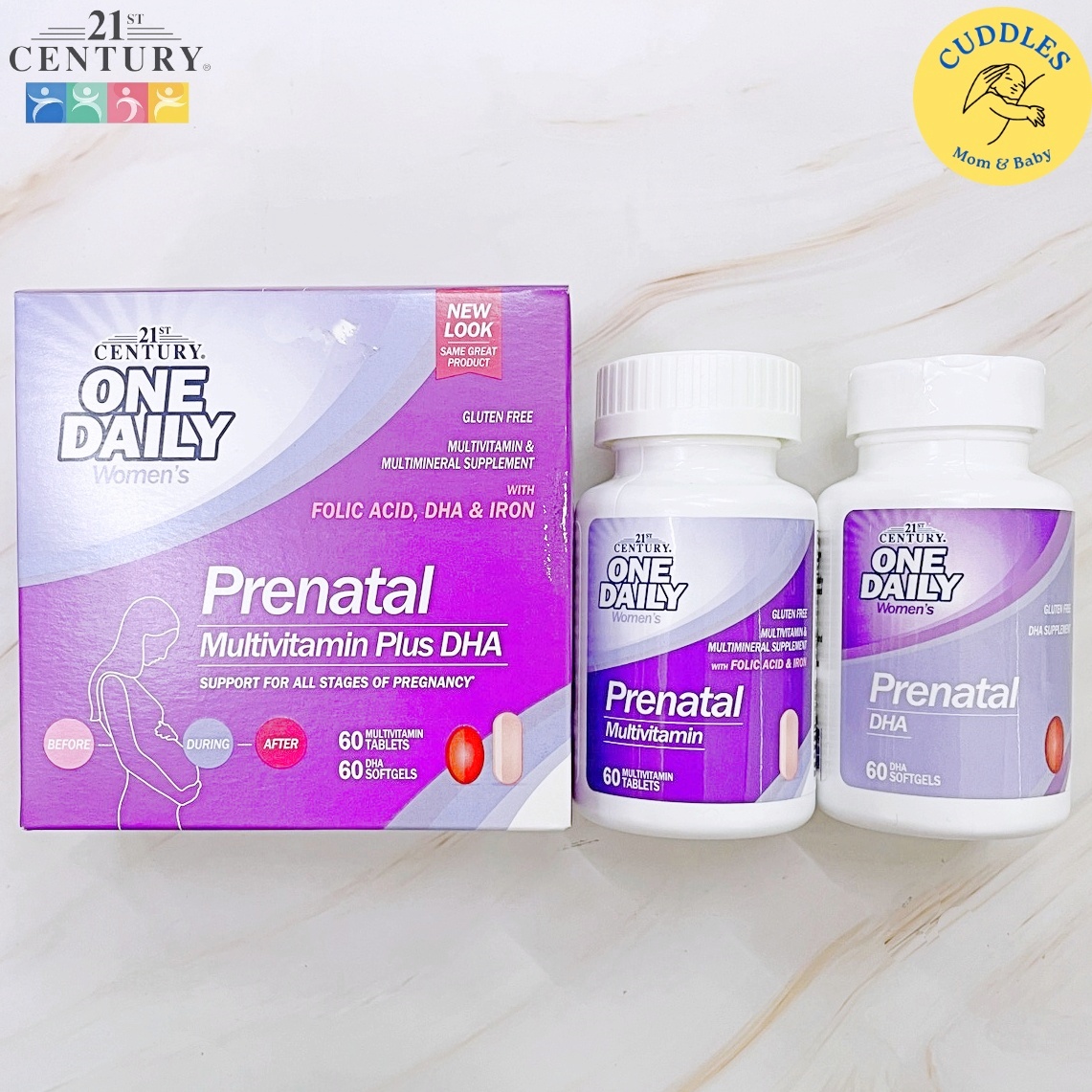 (21st Century) Prenatal Multivitamin Plus DHA 200 mg 60 Tablets & 60 ...