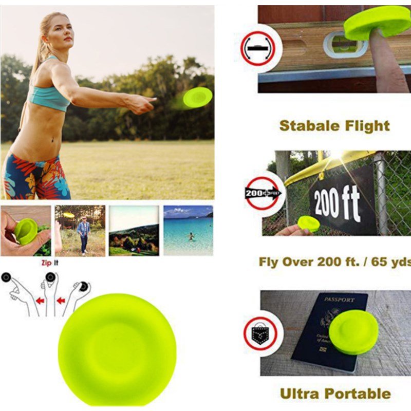Mini Beach flying disk for outdoor sports silicone disc decompression ...
