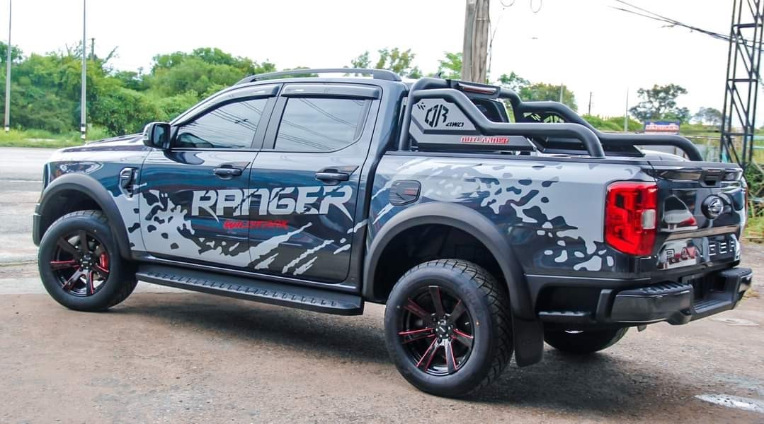 OUTLANDER ROLLBAR โรบาร์ NEW LOGO ROLL BAR ) FORD RANGER ปี 2022 ทรงแขน ...