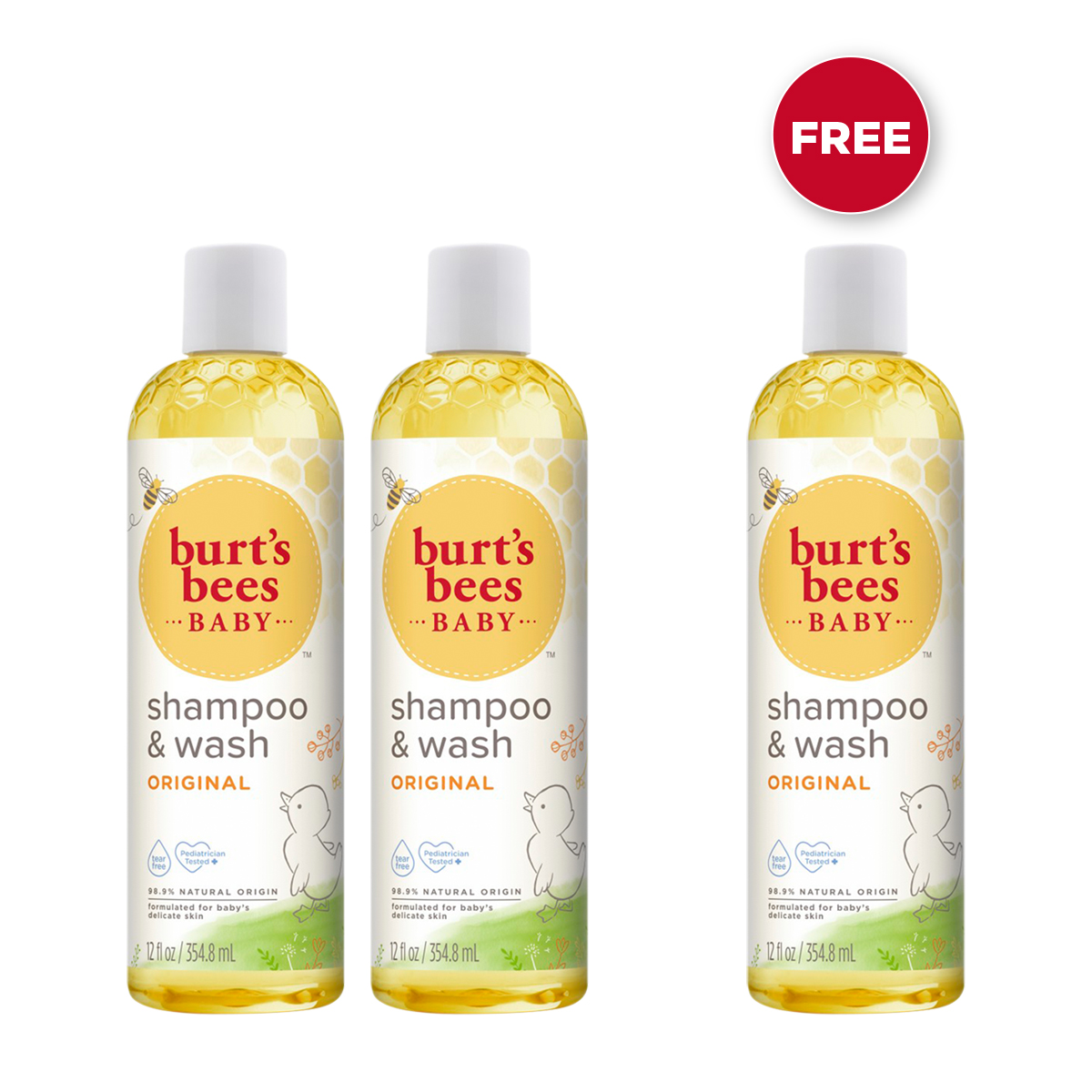 Buy 2 Get Free 1 BABY BEE SHAMPOO WASH - ORIGINAL - Burt's Bees - ThaiPick