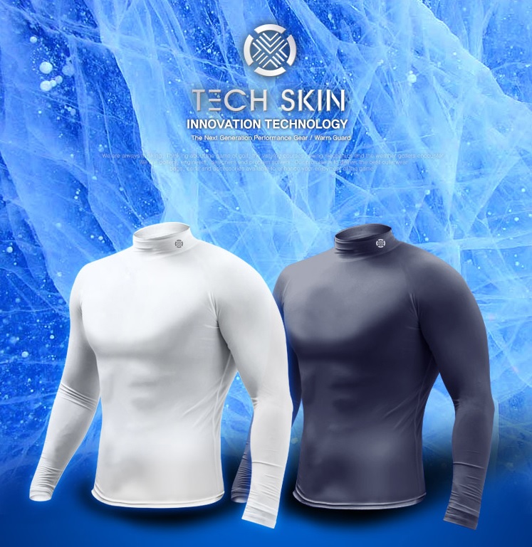 Techskin - เสื้อรัดรูปกันแดดแขนยาวคอตั้ง กันรังสีUV 99.9% สำหรับผู้ชาย ...