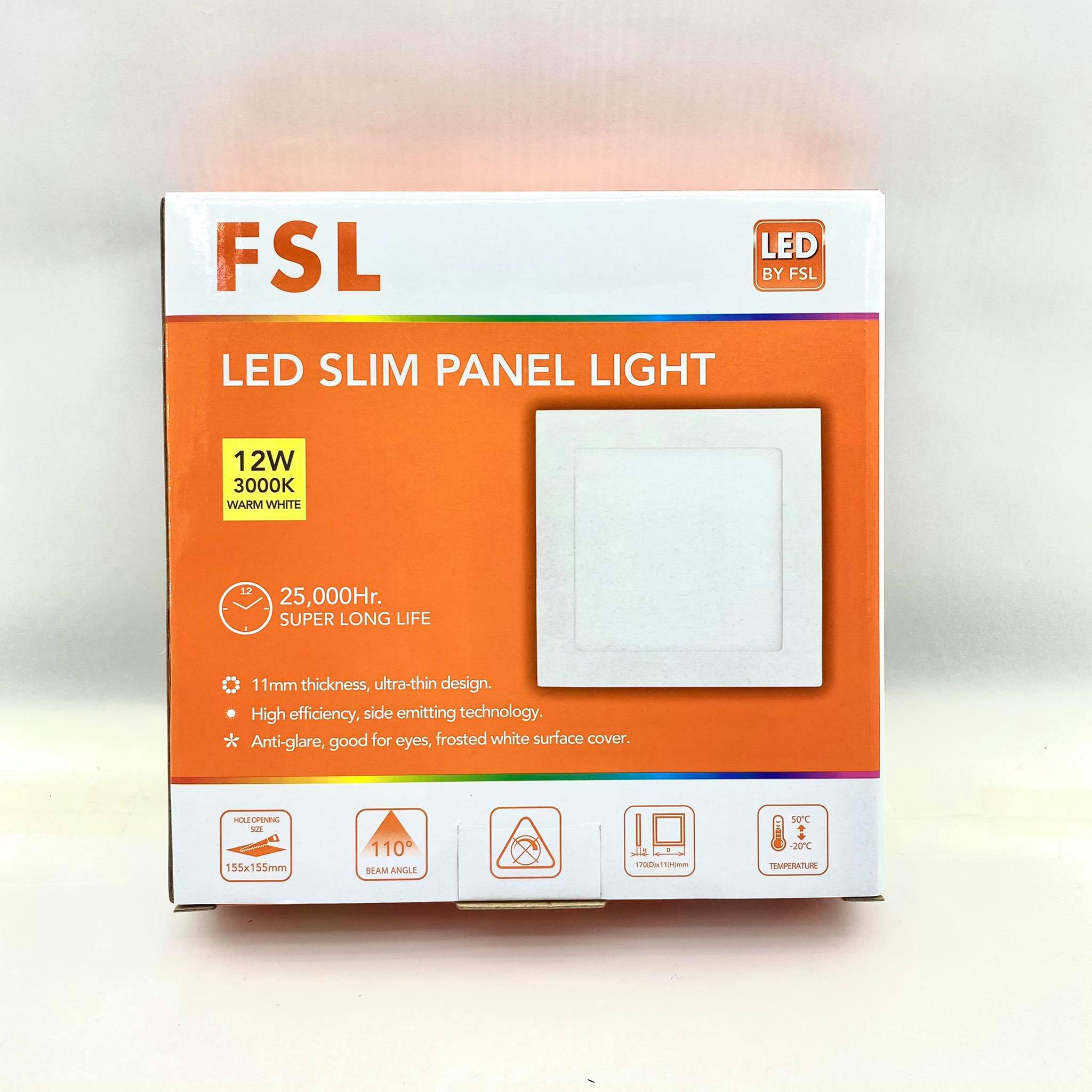 ดาวน์ไลท์ฝัง FSL LED 12W Warm White หน้าเหลี่ยม (วอร์มไวท์) ทัศศิพร Tassiporn | Lazada.co.th