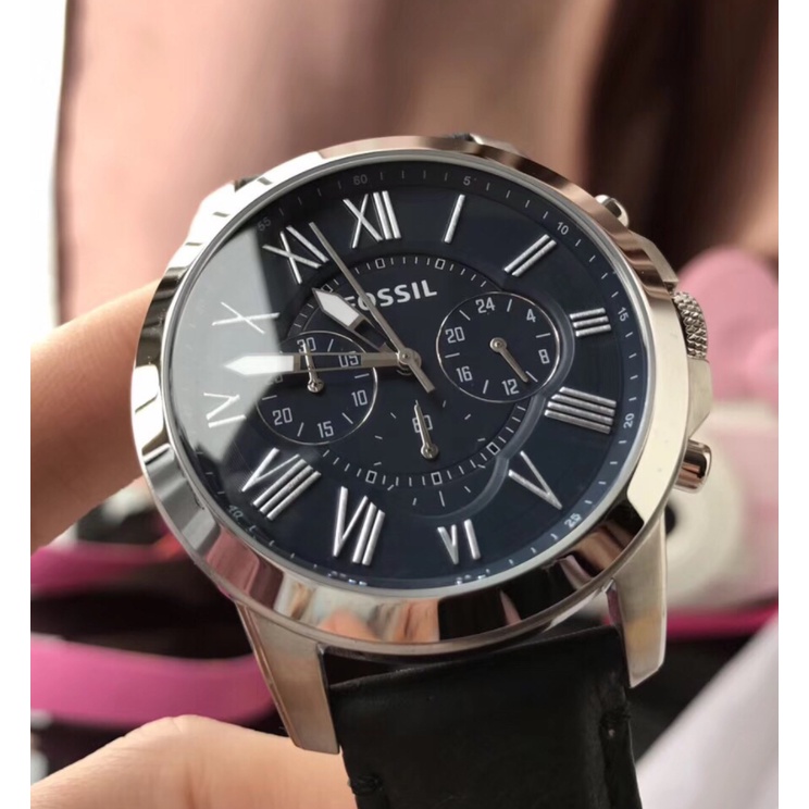 Fossil FS4990 นาฬิกาข้อมือควอตซ์ อะนาล็อก สายหนัง รับประกันของแท้ ...