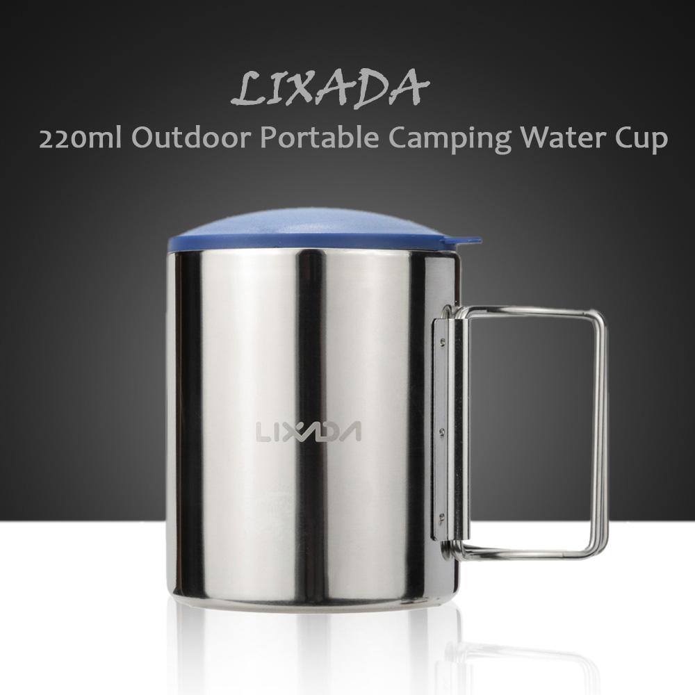 Lixada 220 มิลลิลิตรแก้วกลางแจ้งตั้งแคมป์แบบพกพาปิกนิกน้ำถ้วยสูญญากาศ ...