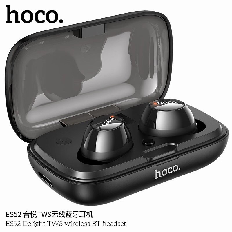 Hoco ES52 TWS ชุดหูฟังไร้สาย V5.0 ความจุแบตเตอรี่หูซ้ายและขวา 40mAh เวลาคุย/เพลง 4.5 ชั่วโมง สแ ...