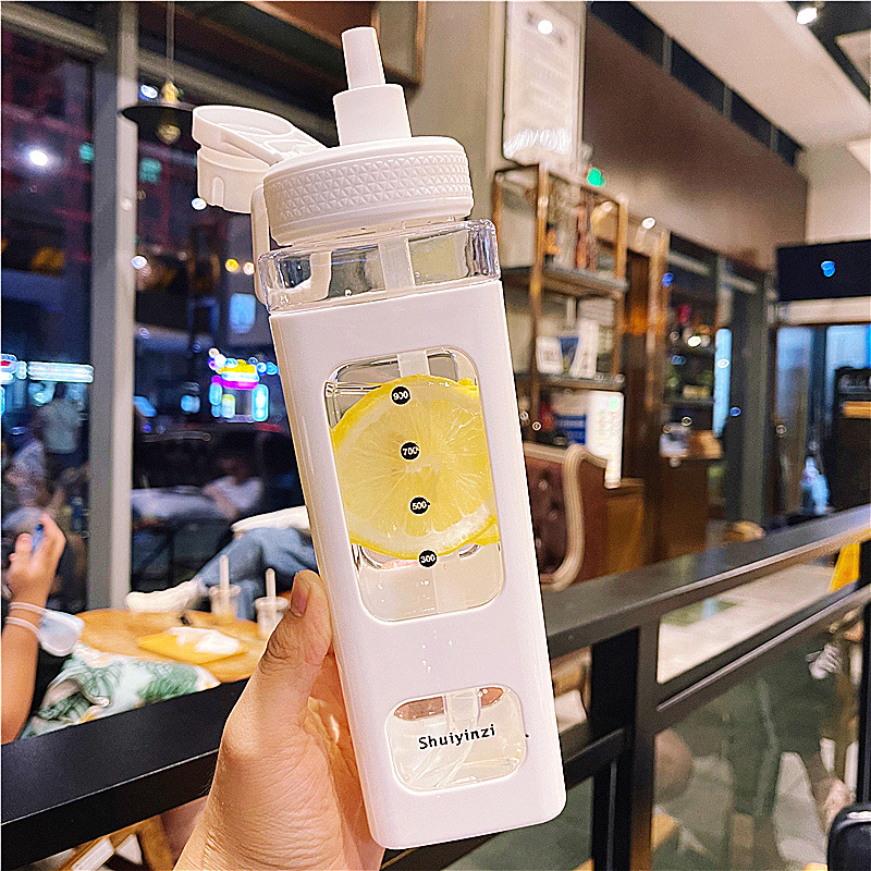 พร้อมส่ง ขวดน้ำพกพา 700ml900ml.ฟรีสติ๊กเกอร์ มีหลอด พกพาสะดวก กระบอกน้ำดื่ม พกพา - SunnyLife ...