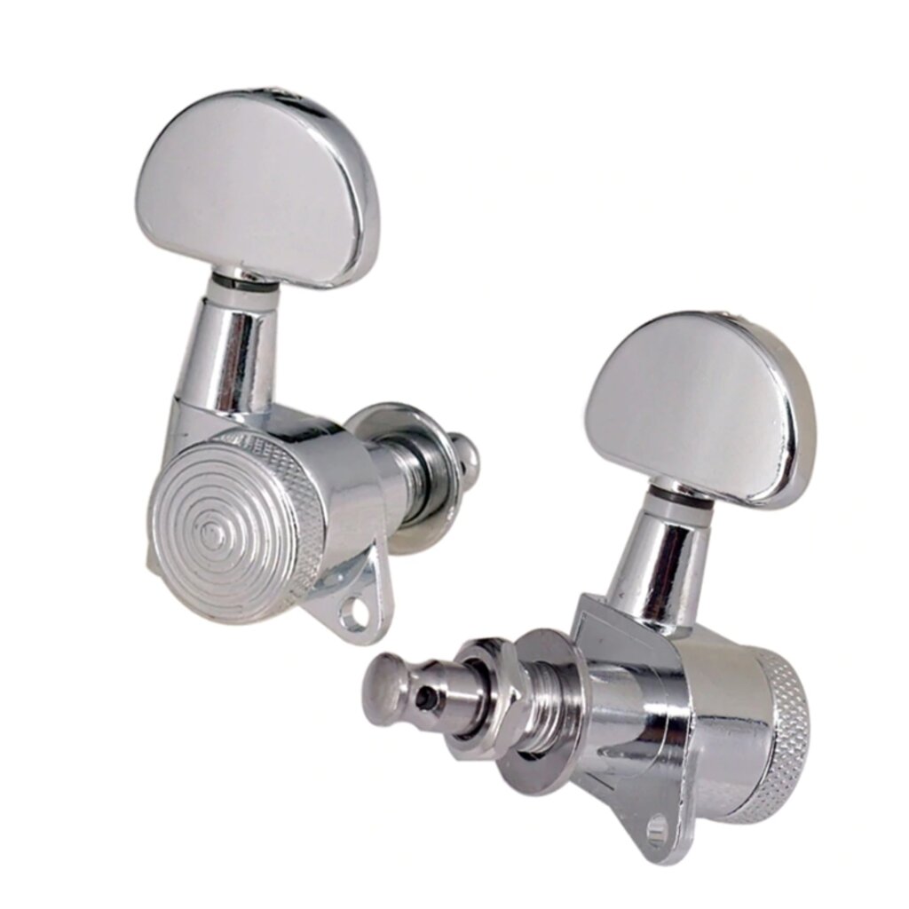 Love music!! (3+3ตัว) Fortis FD-Lock โครเมี่ยม อย่างดี ลูกบิดกีตาร์โปร่ง แบบเหล็กตัน ตัวล็อคสาย ...