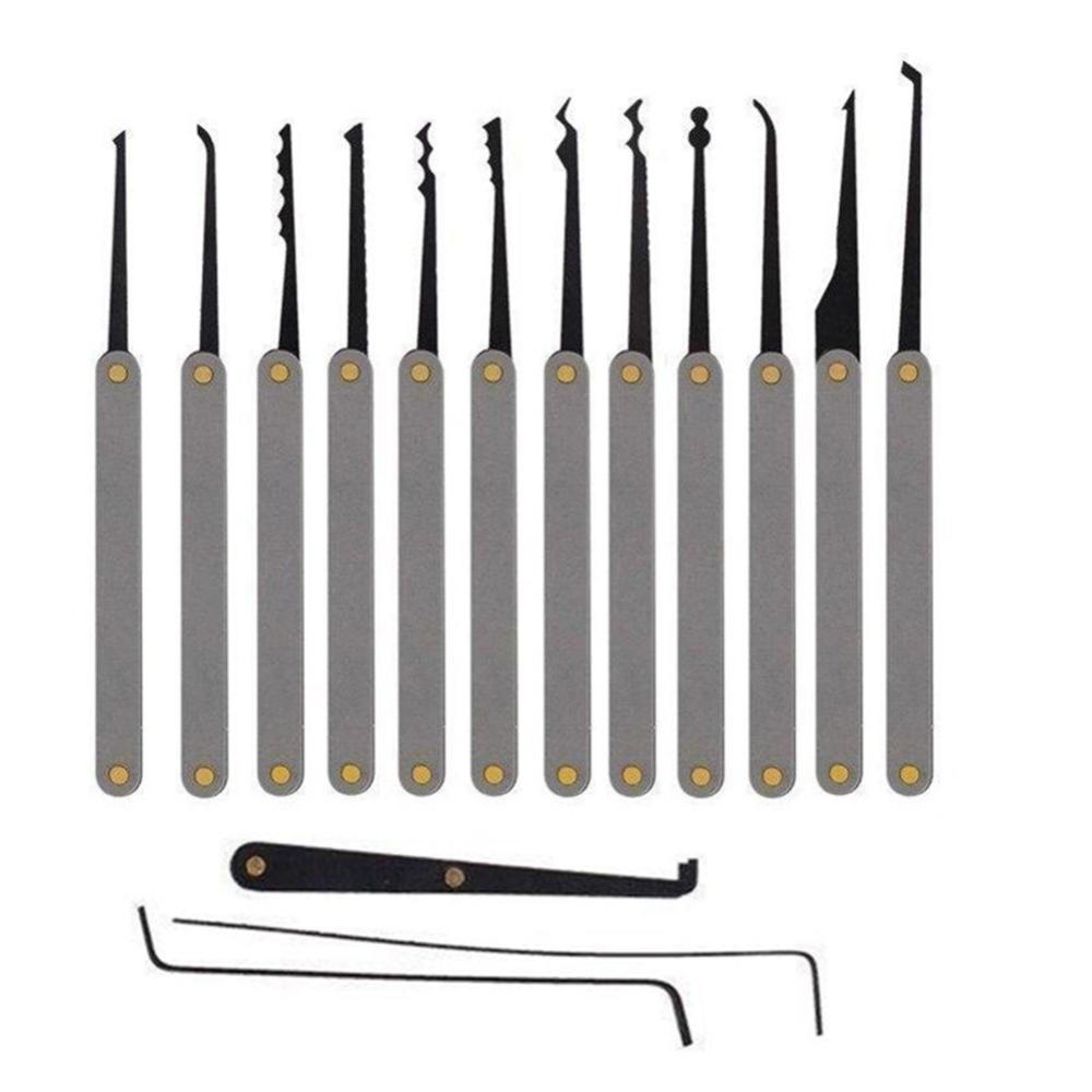 จัดส่งฟรี 17pcs Training Practice Lock Pick Padlock Picking Unlocking ...