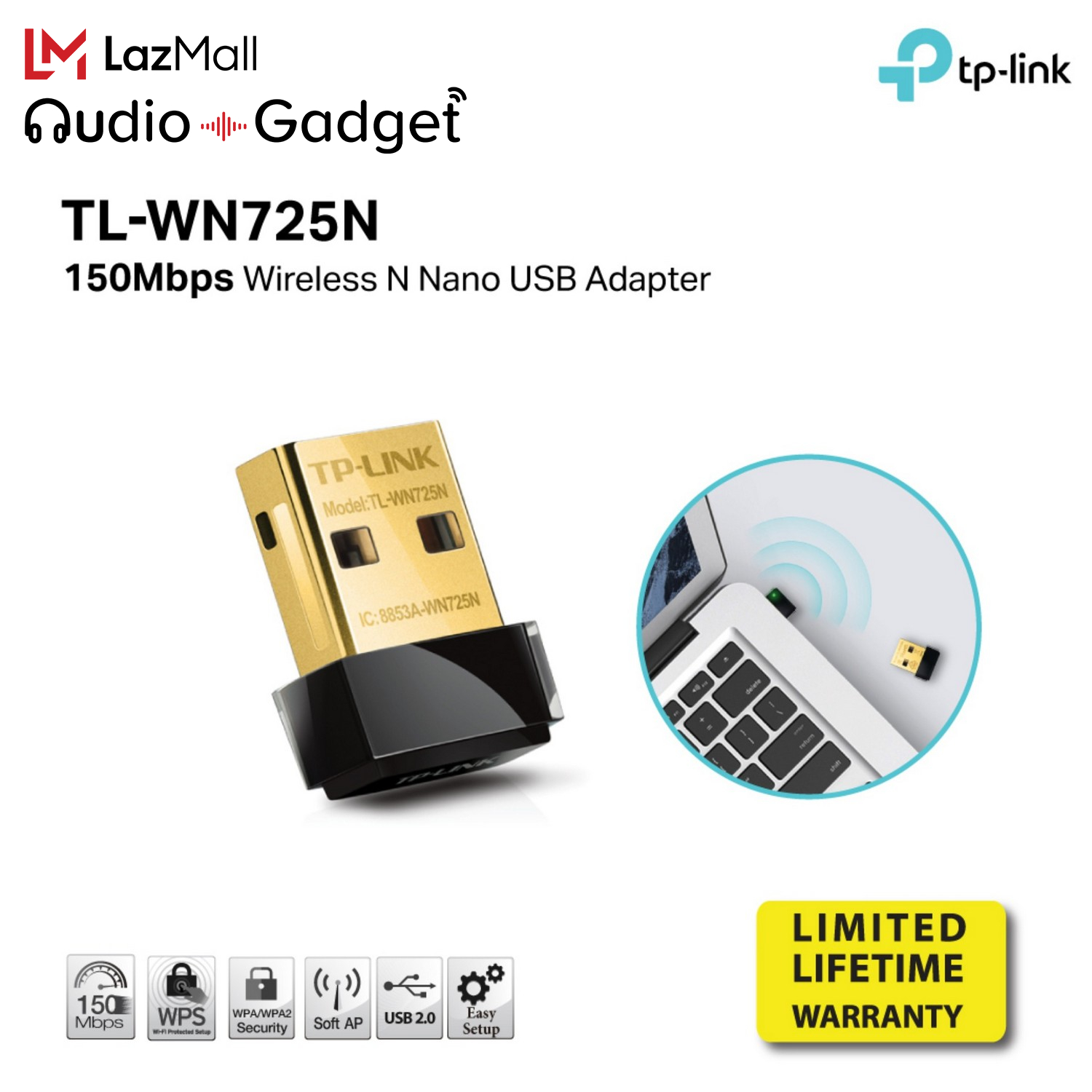 TP-Link Archer T2U Nano อุปกรณ์รับสัญญาณ Wi-Fi (AC600 Nano Wireless USB ...