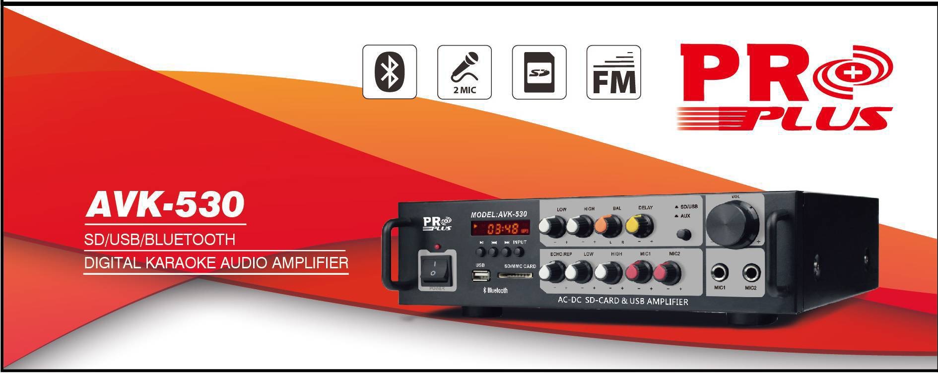 PROPLUS AVK530 แอมป์คาราโอเกะ รับรอง BLUETOOTH MP3 USB SD CARD (สินค้าใหม่ของแท้ 100% ศูนย์ไทย ...