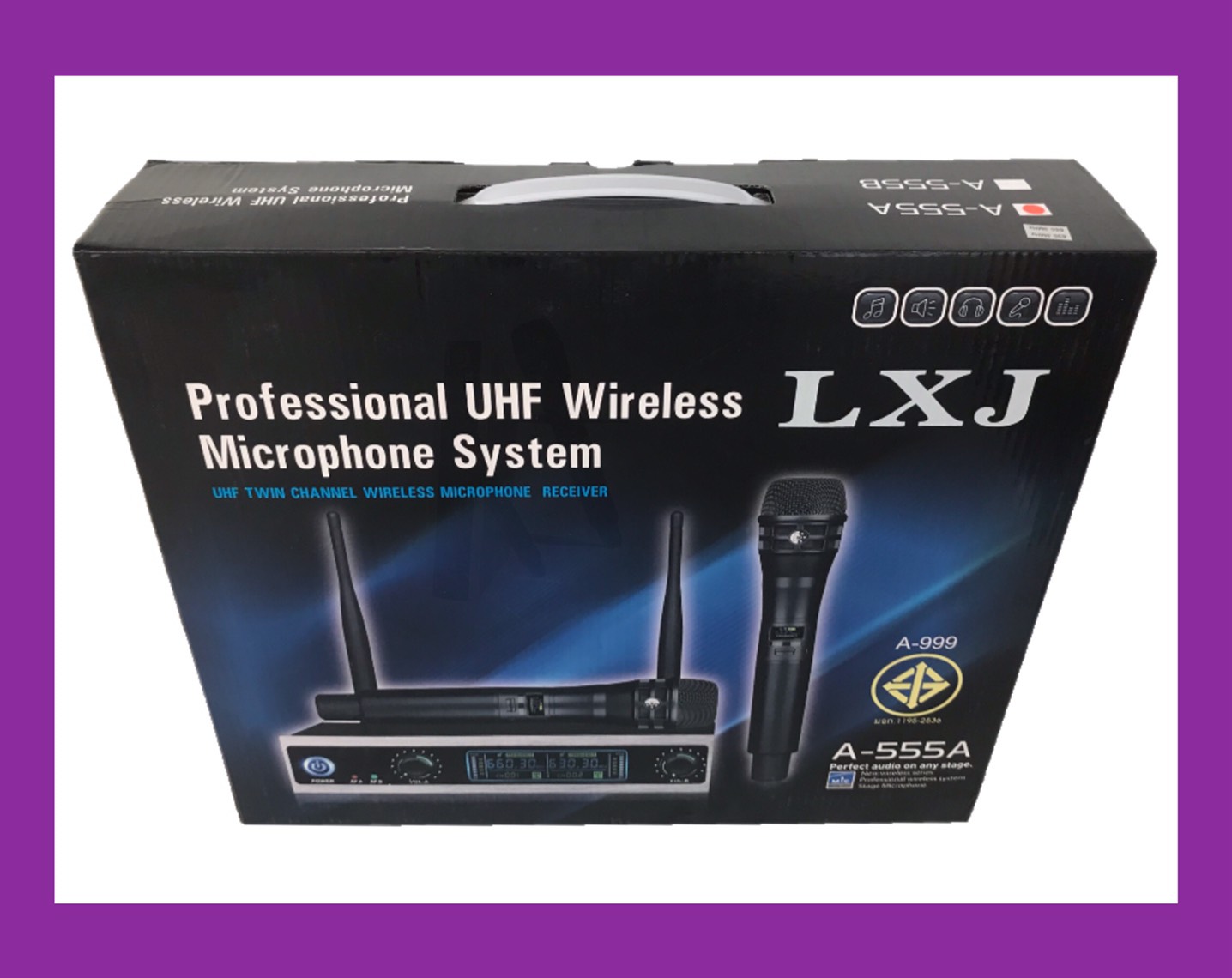 LXJ ไมค์โครโฟน ไมโครโฟนไร้สาย ไมค์ลอยคู่ UHF Wireless Microphone ชุด ...