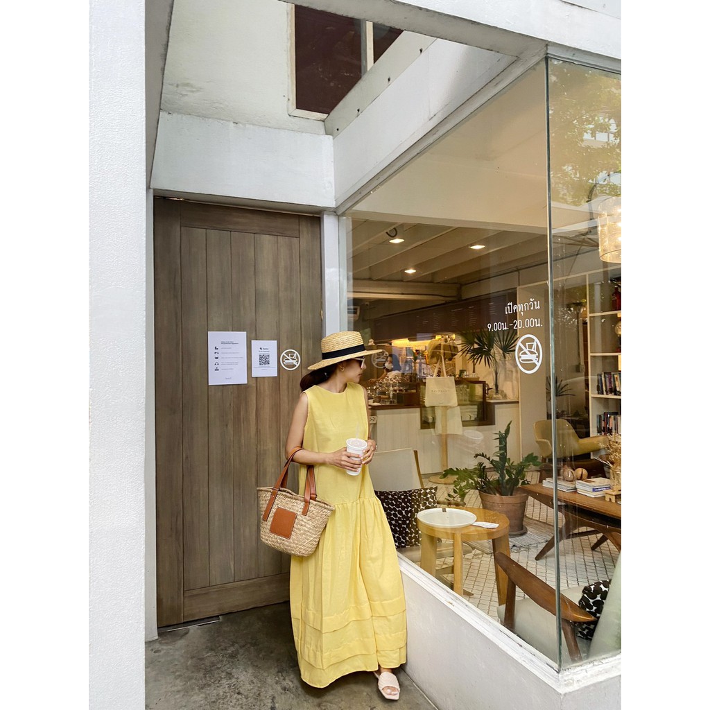 Focus เดรสยาว เดรสเกาหลี เดรสสายเดี่ยว เดรสNew arrival!! Linil Korean ...