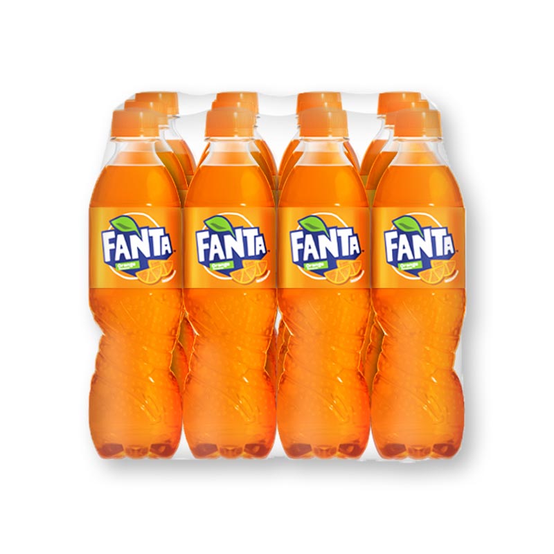 ส่งฟรี แฟนต้า น้ำอัดลม กลิ่นส้ม 450 มล. แพ็ค 12 ขวดFanta Soft Drink Orange 450 ml x 12 bottles ...